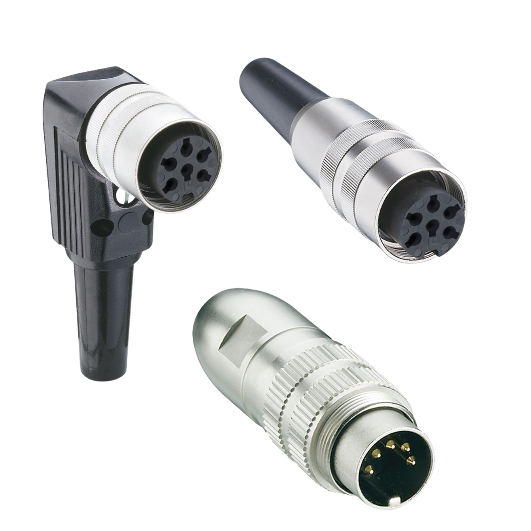 M16 connector with threaded coupling IP40/IP68